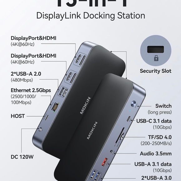 mokin | Computers, Laptops & Parts | Displaylink Laptop Docking Station ...